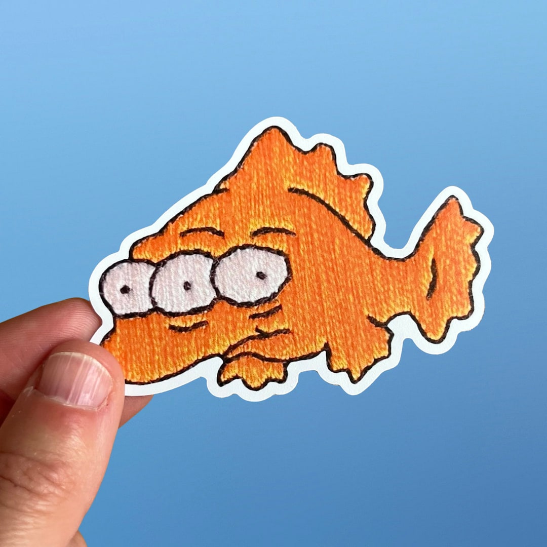 Blinky the Fish Simpsons Vinyl Sticker | Embroidered Effect | Simpsons ...