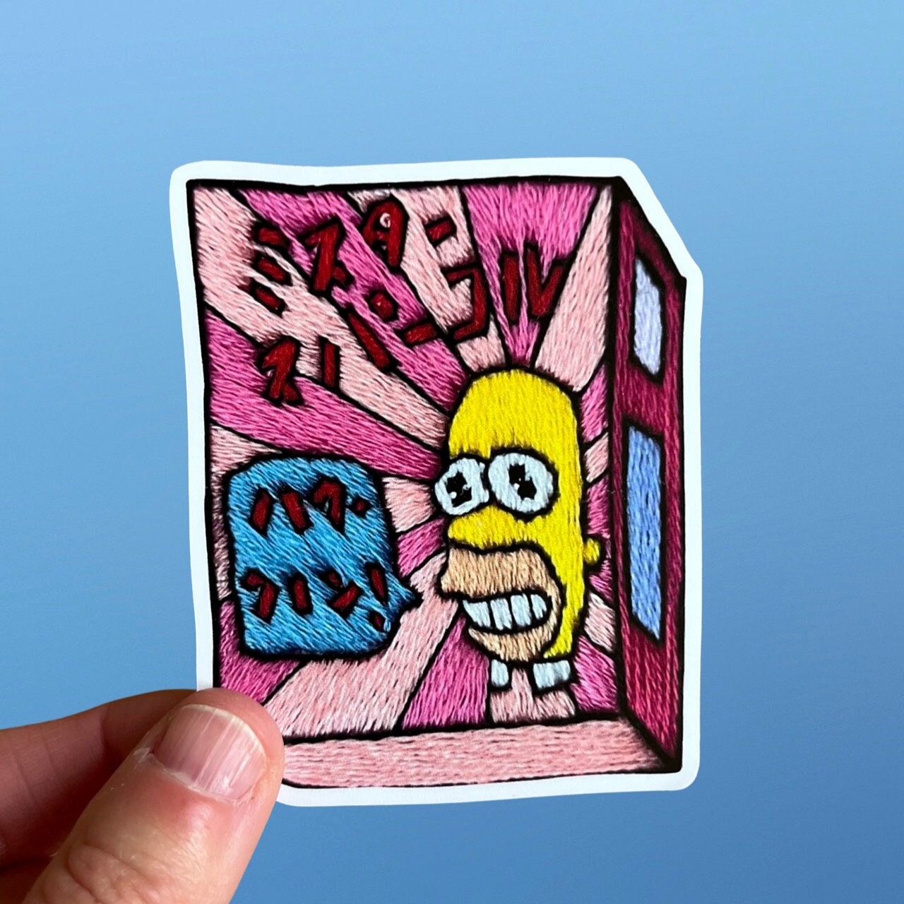 Mr Sparkle Simpsons Vinyl Sticker Embroidered Effect - Etsy