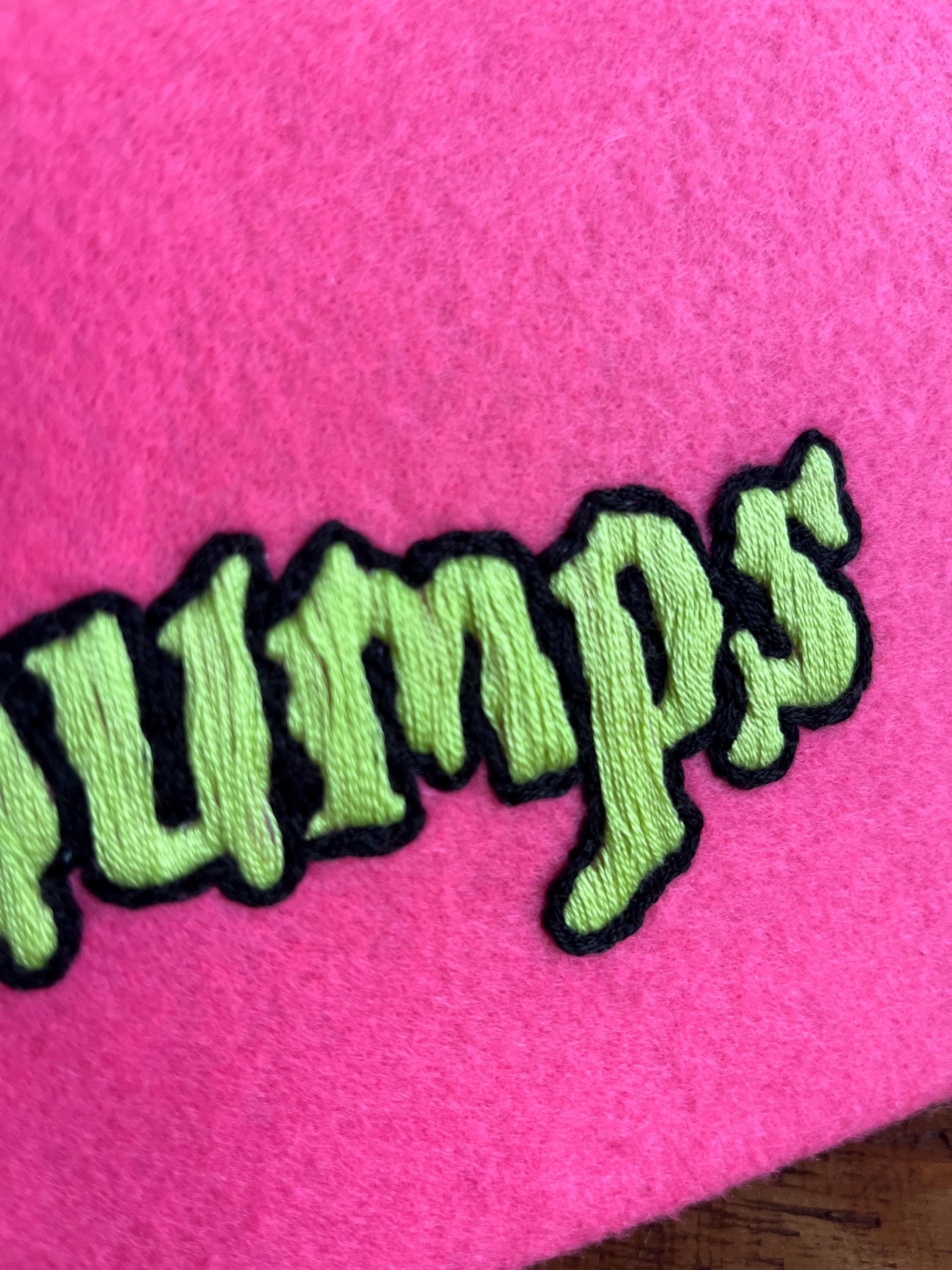 Goosebumps Hand Embroidered Felt Wall Art - 30x13cm - Pink and Green - Etsy