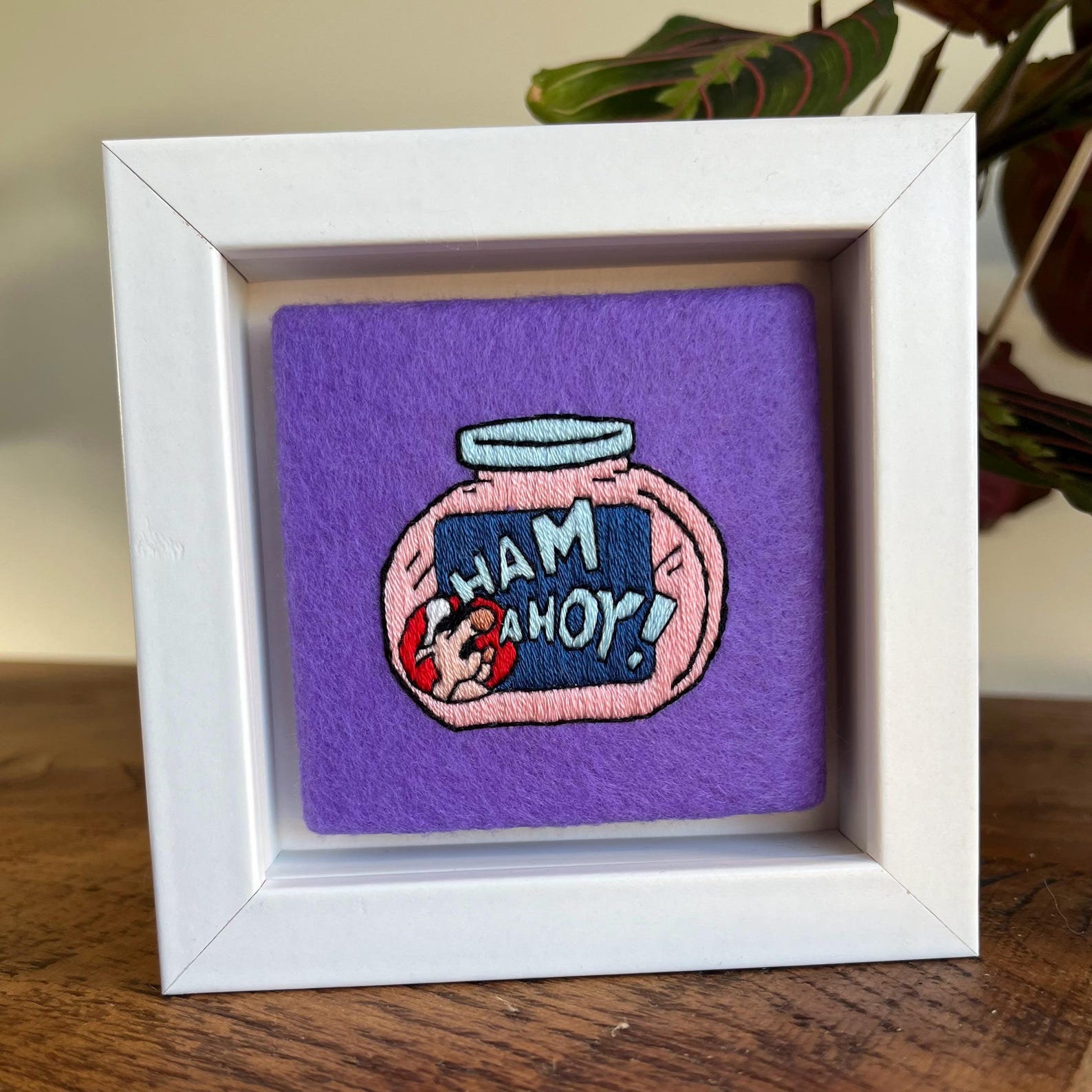Ham Ahoy Simpsons Embroidery 10cm X 10cm Box Frame - Etsy