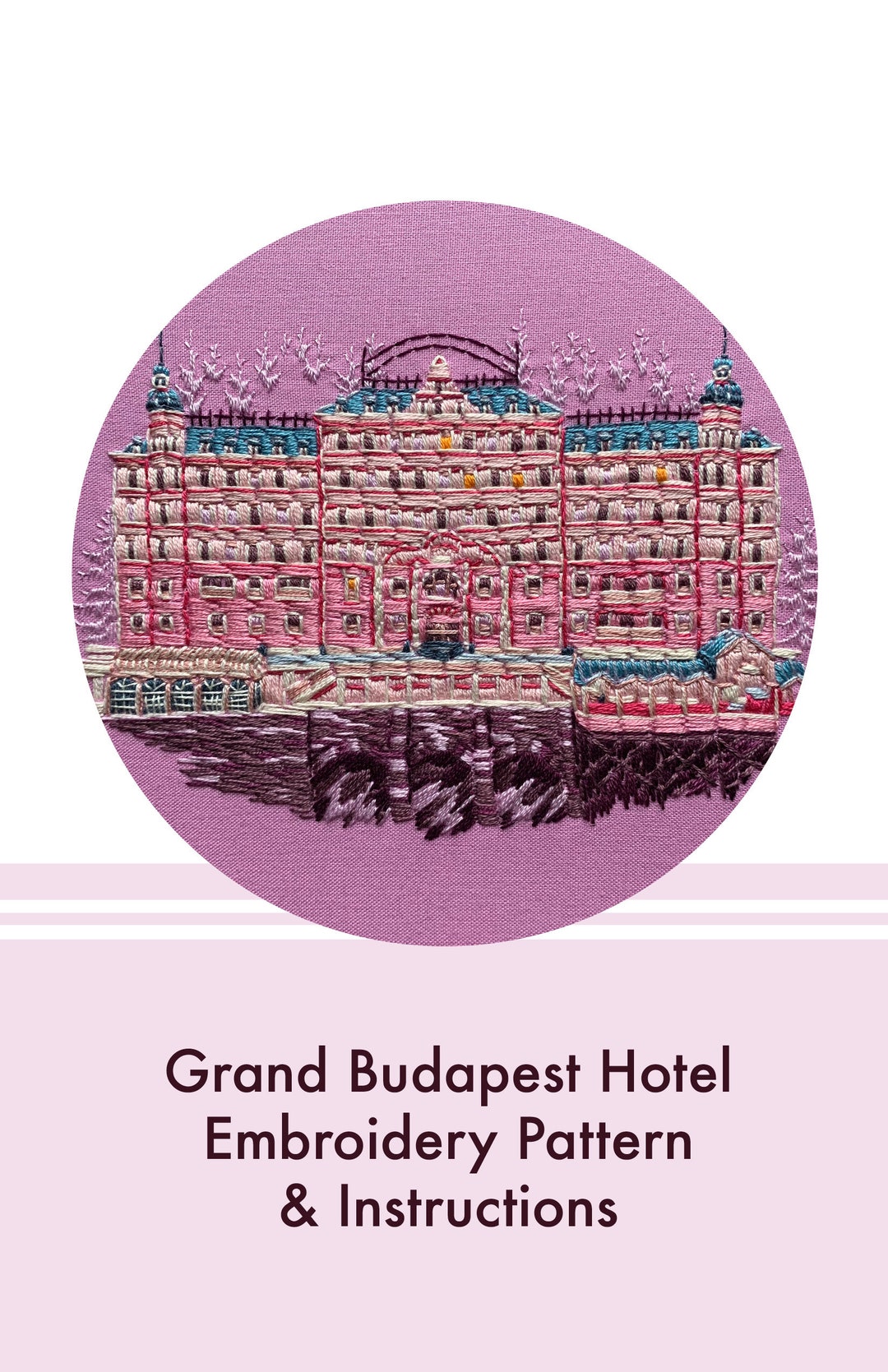 Grand Budapest DIY Embroidery Design Pdf - Needlepoint Pattern, Digital ...