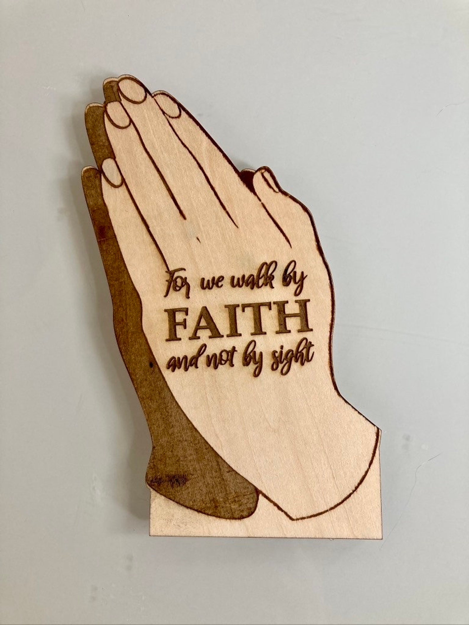 Christian Sign Prayer Hands Bible Devotional Art With Personalized ...