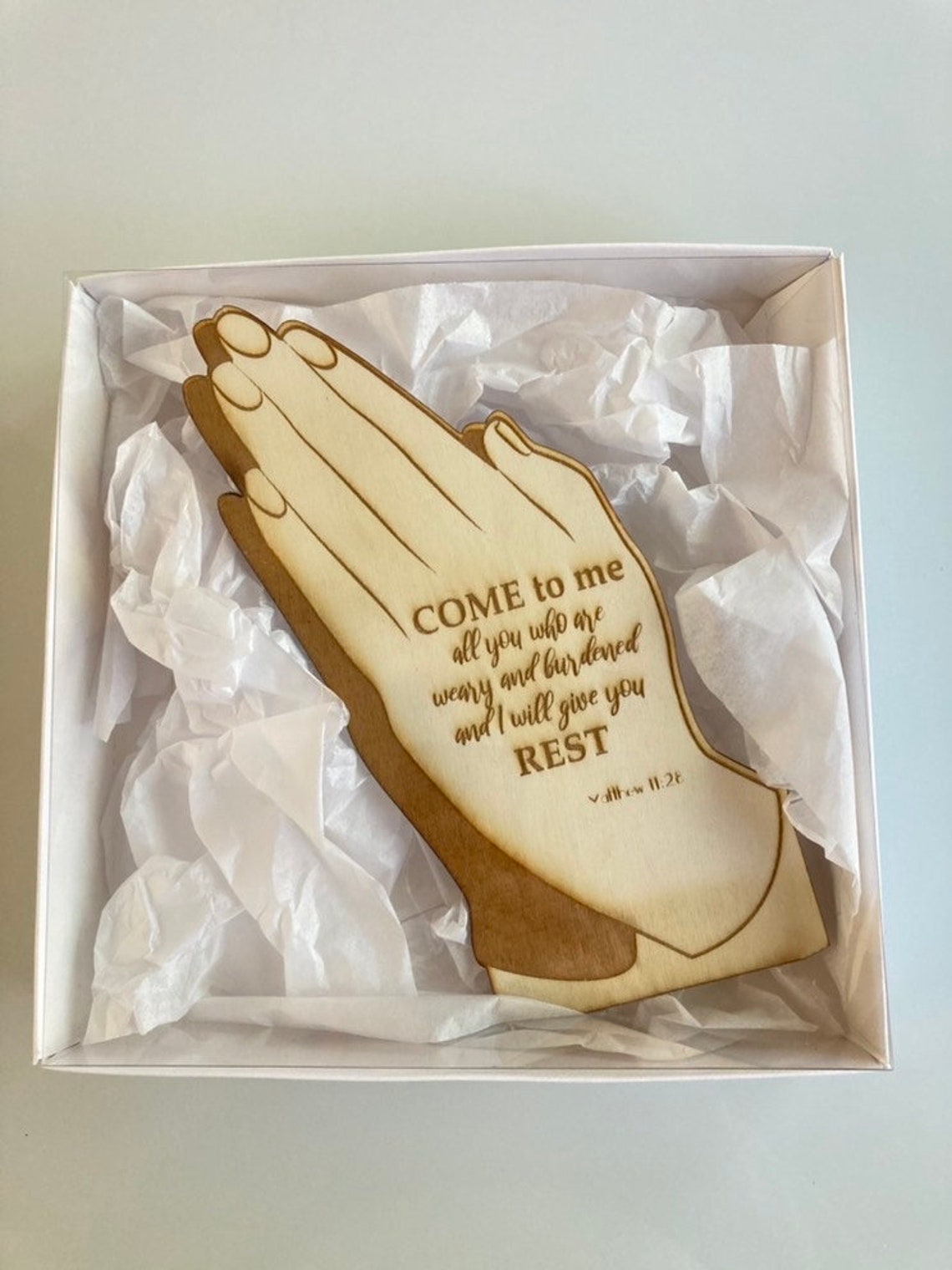 Christian Sign Prayer Hands Bible Devotional Art With Personalized ...