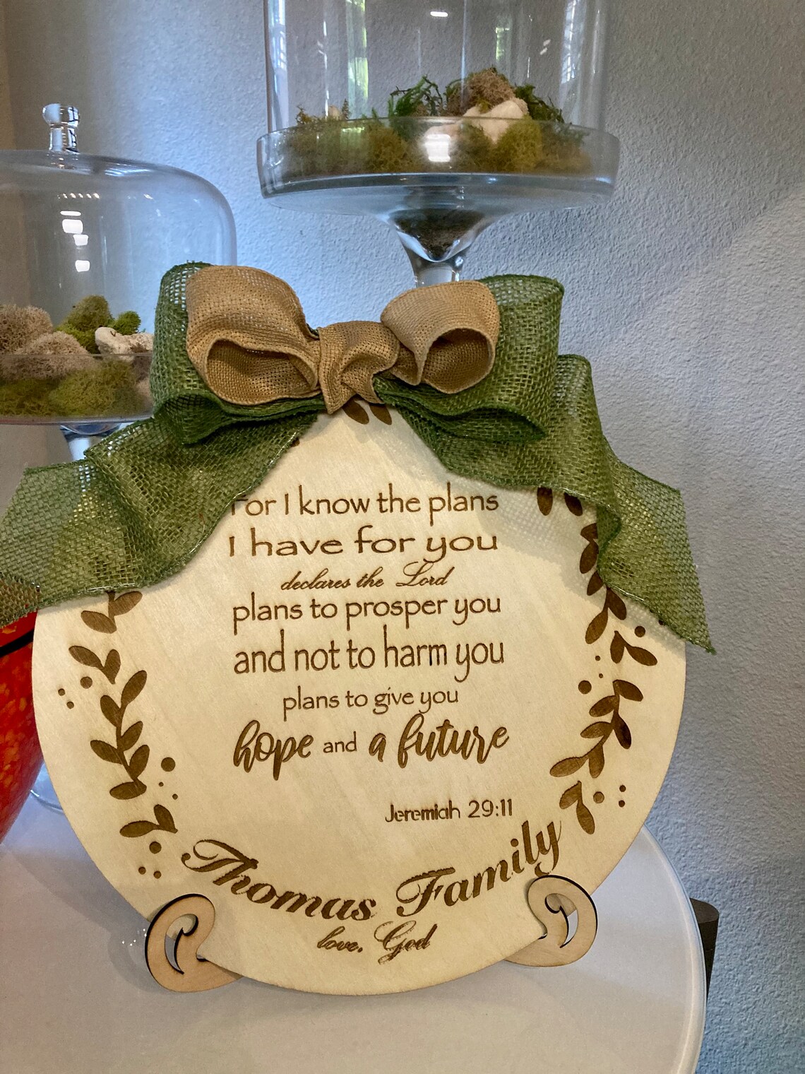 Christian Sign Bible Devotional Art With Personalized Scriptures ...