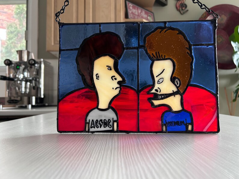 Stained Glass Beevis & Butthead - Etsy
