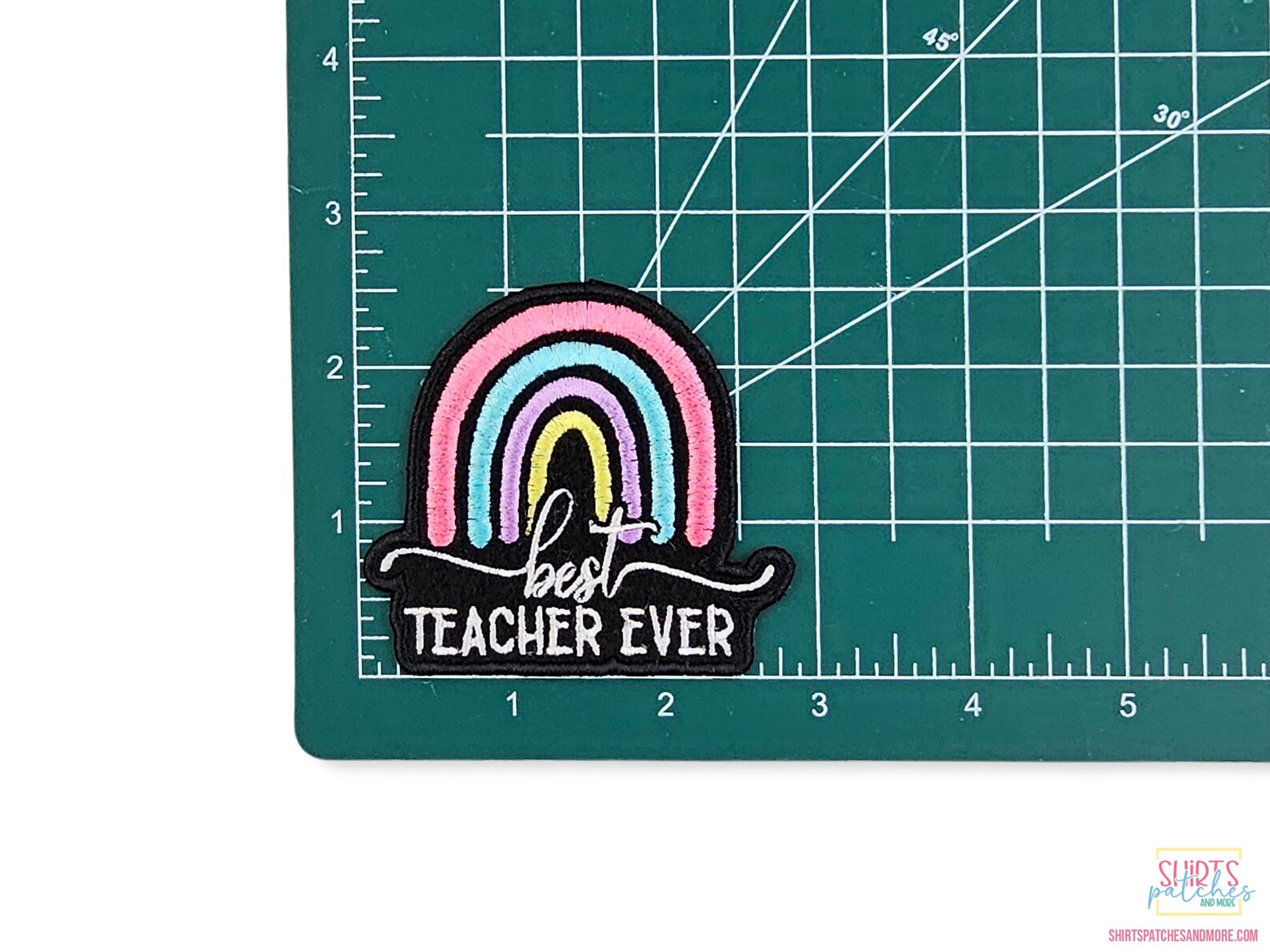 Best Teacher Ever Patch – Embroidered Rainbow Applique - Etsy