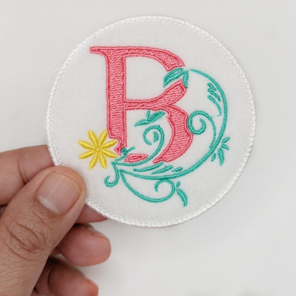 Embroidered Initial Sew In - Etsy