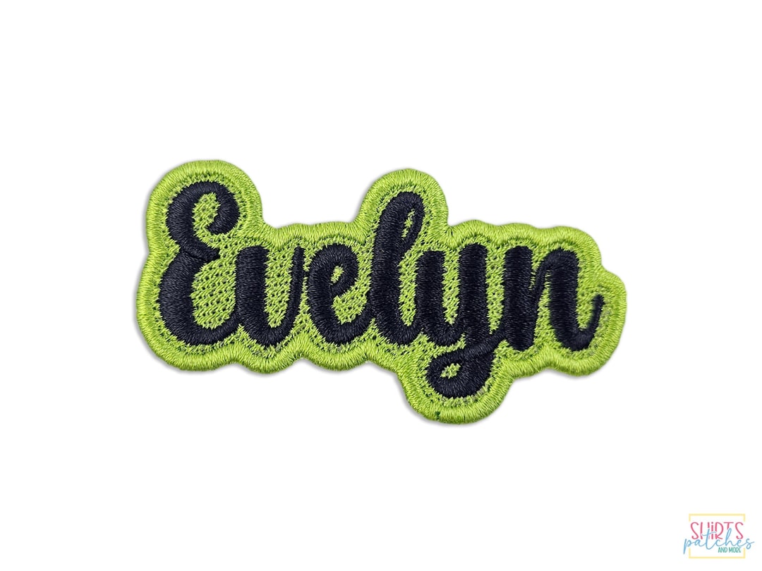 Custom Name Patch – Personalized Embroidered Applique (evelyn) - Etsy