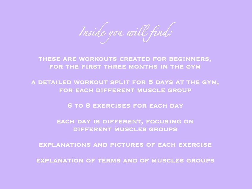 Gym Workout Plan for Women - First Three Months in the Gym - Fitness ...