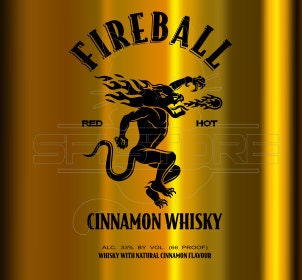 Fireball Whiskey Label