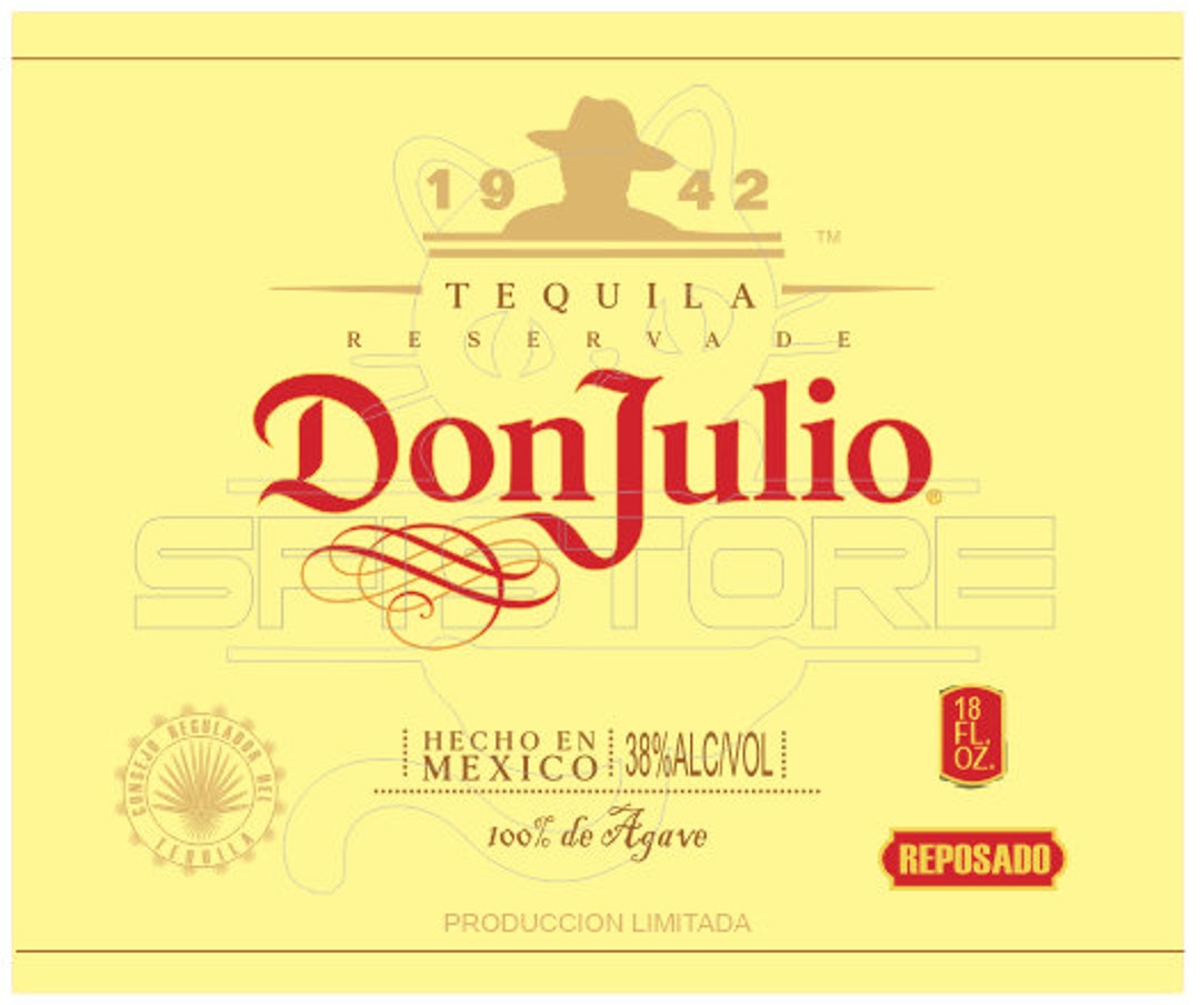 Don Julio Añejo Tequila Label File, Digital, 20 Oz Tumbler Wrap, Png ...