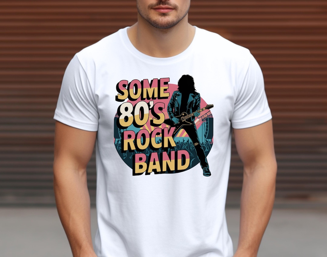 Retro 80s Rock Band Tee, Vintage Music Shirt, Classic 1980s Style ...
