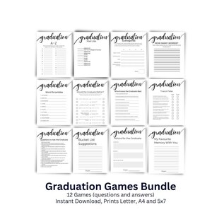 2023 Graduation Printable Party Games, 2023 Graduate Party Printable ...