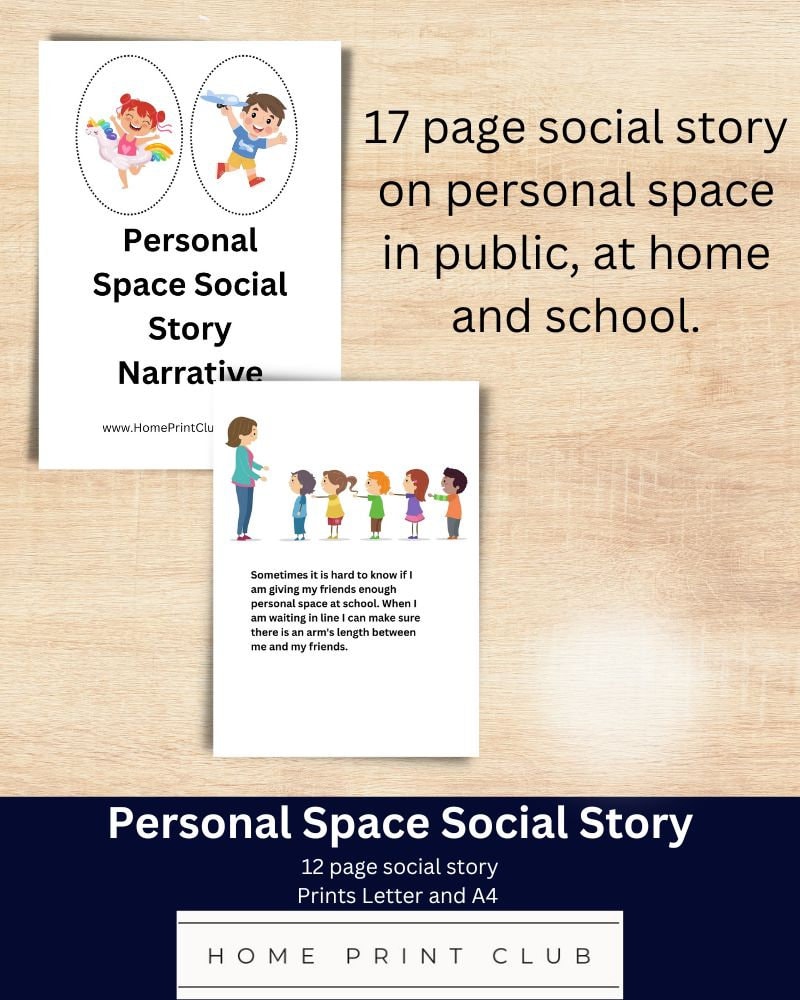 Personal Space Social Story, Autism Social Story, ADHD Resource ...