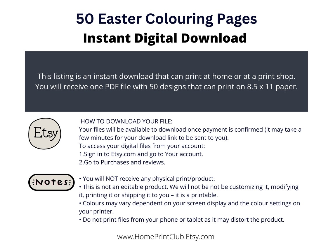 50 Easter Coloring Pages Instant Download, Easter Printable Party ...