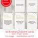 50 Kindness Advent Cards Instant Download, Advent Activities, Mindful ...