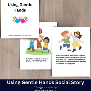 Using Gentle Hands Social Story, Autism Social Story, ADHD Resource ...