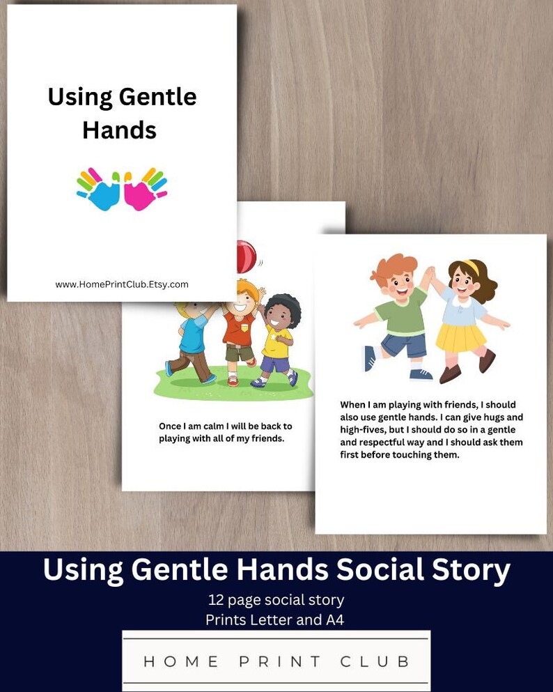 Using Gentle Hands Social Story, Autism Social Story, ADHD Resource ...