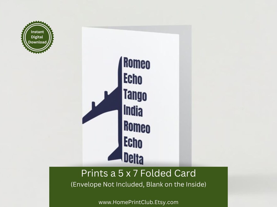 Pilot Retirement Printable Greeting Card, Aviation Retirement Card ...