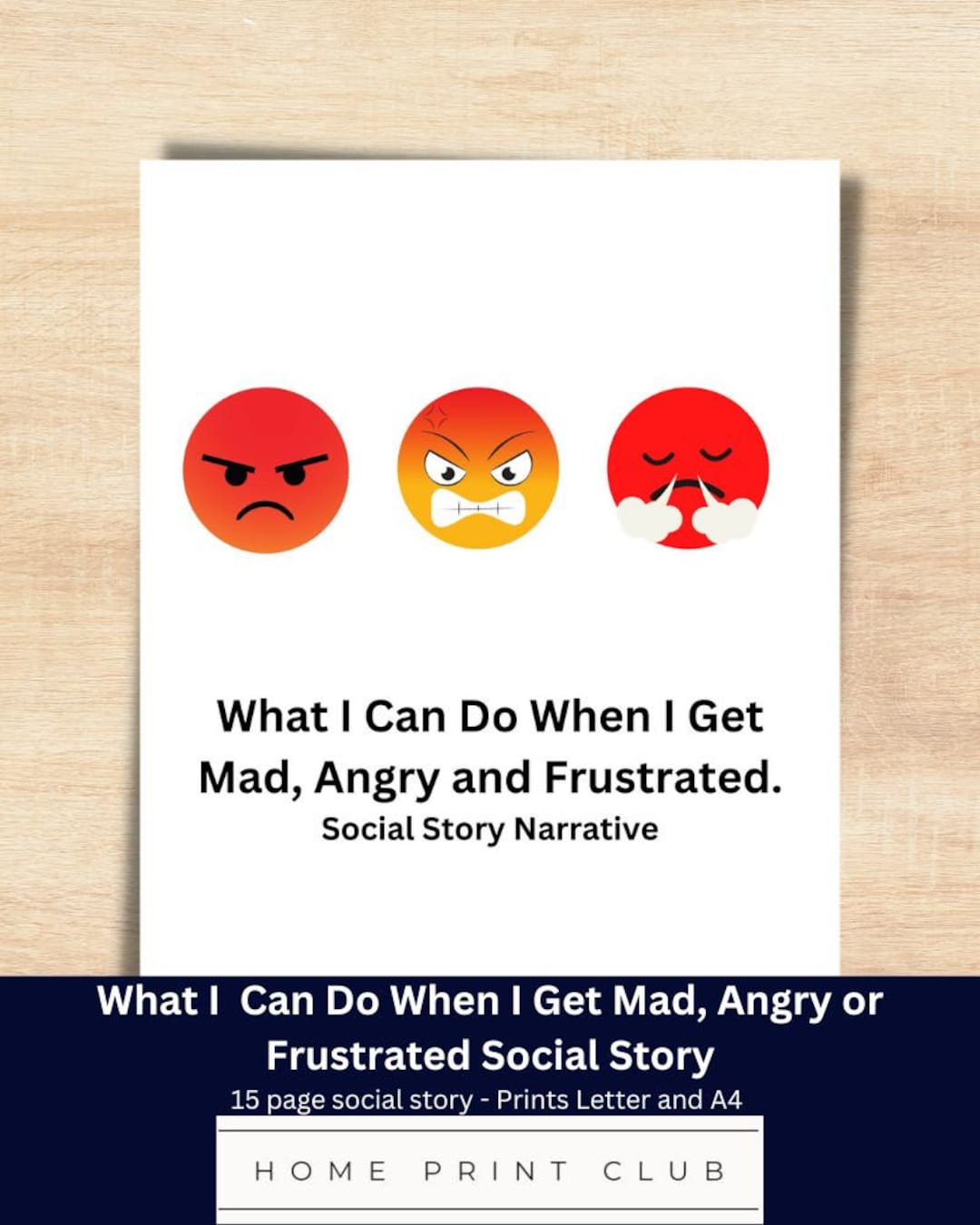 What I Can Do When I Am Angry, Mad or Frustrated Social Story, Autism ...