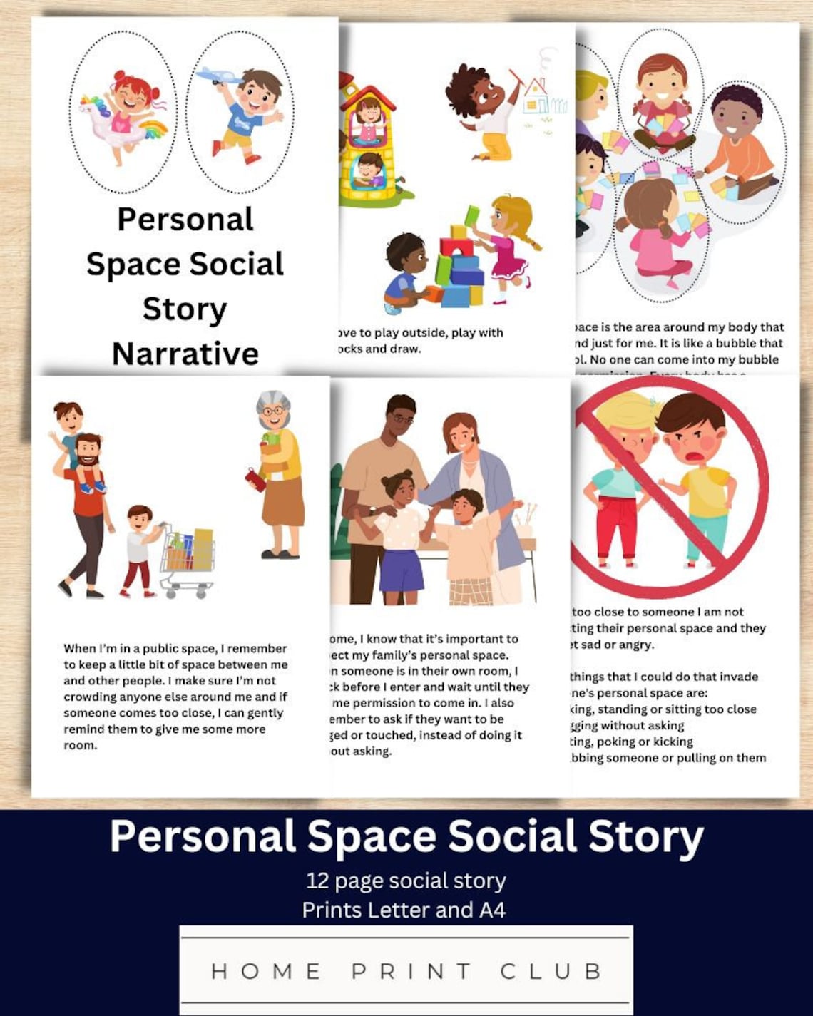 Personal Space Social Story, Autism Social Story, ADHD Resource ...