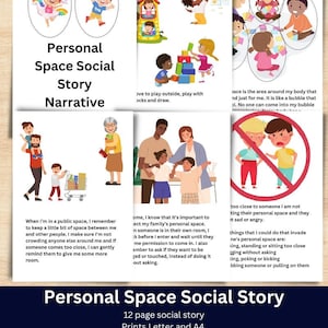 Personal Space Social Story, Autism Social Story, ADHD Resource ...