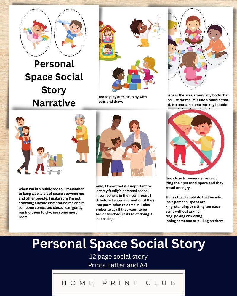 Personal Space Social Story, Autism Social Story, ADHD Resource ...