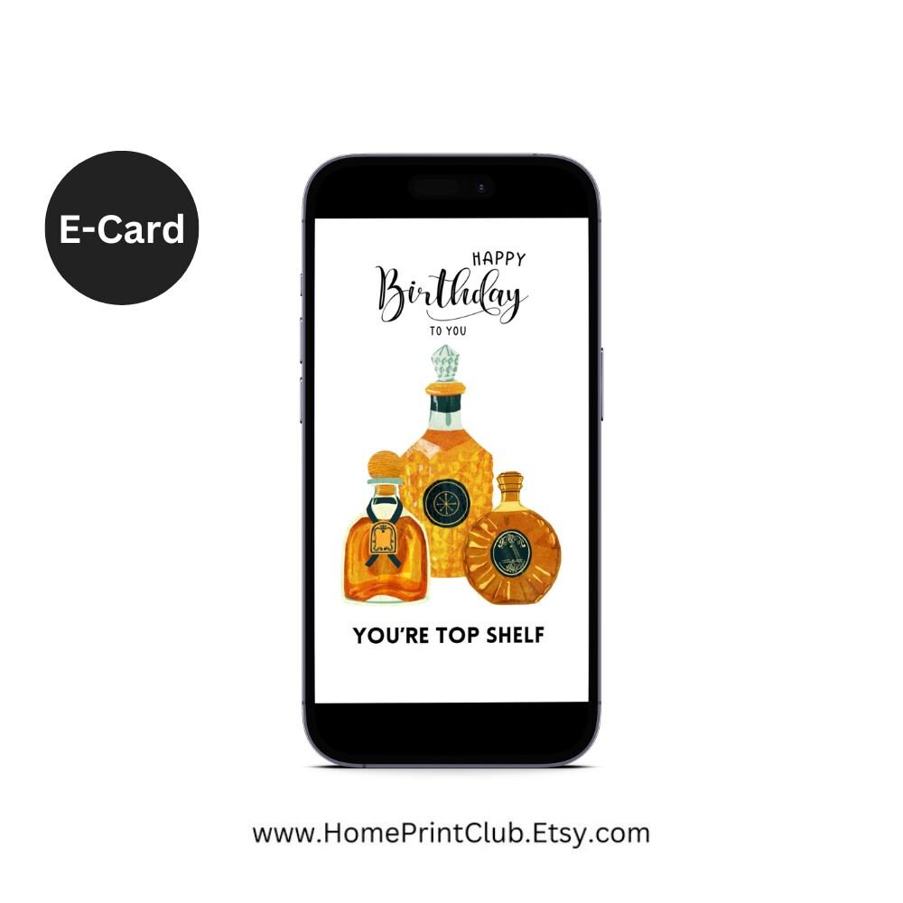 Electronic Birthday Card, Digital Ecard Birthday Drinks, SMS Text ...