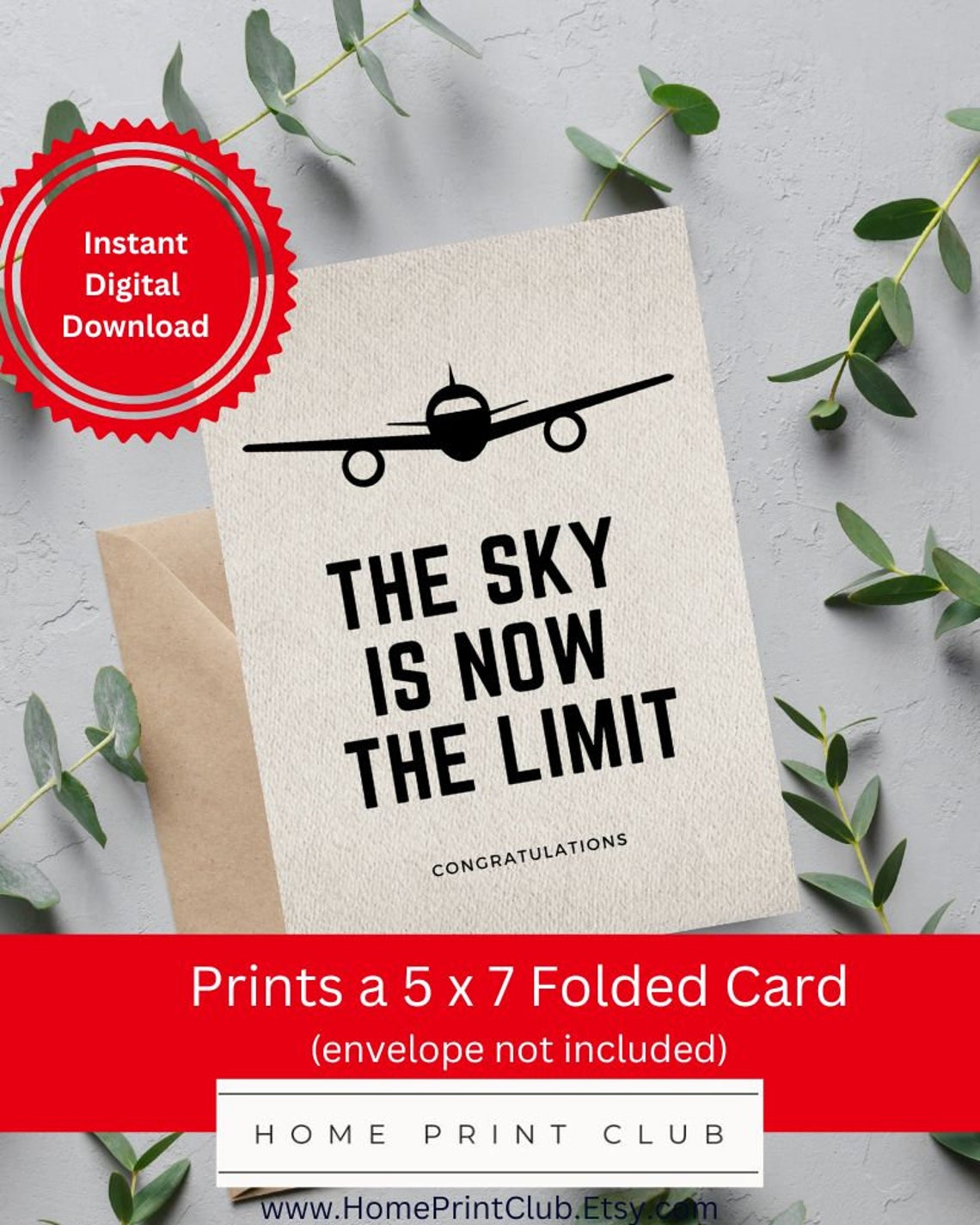 Congratulations New Pilot Printable Greeting Card, Aviation Card ...