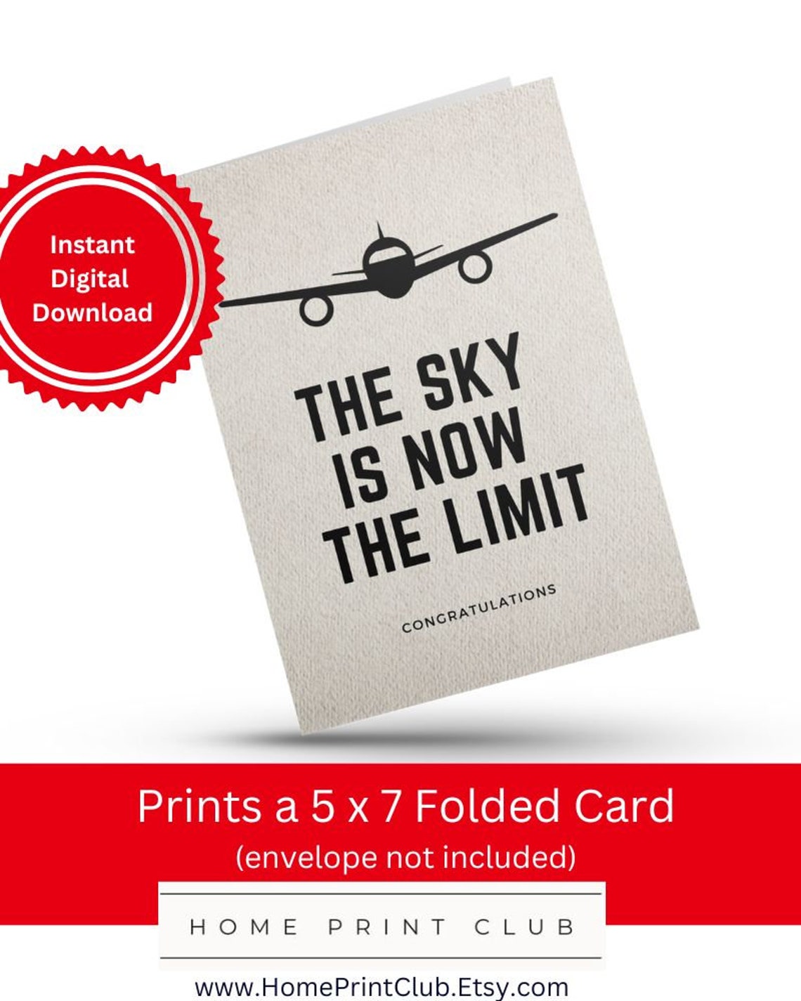 Congratulations New Pilot Printable Greeting Card, Aviation Card ...