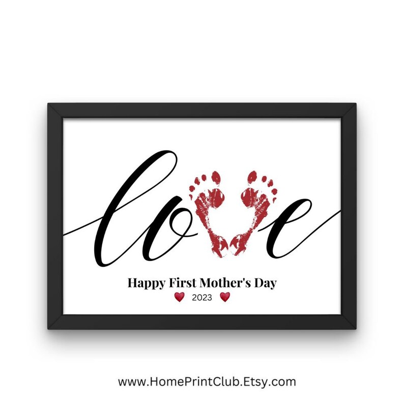 Mother's Day Footprint Printable Template, Mother's Day Activity, Kids ...