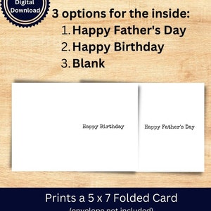 Plane Dad Father's Day or Birthday Printable Card, Instant Download ...