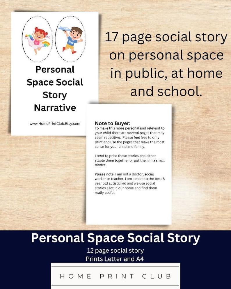 Personal Space Social Story, Autism Social Story, ADHD Resource ...