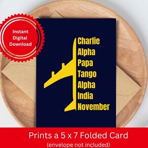 Captain Plane Printable Greeting Card, Plane Pilot Upgrade Card ...