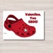 You Croc Printable Kids Valentines Day Card, School Valentine's Day ...