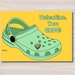 You Croc Printable Kids Valentines Day Card, School Valentine's Day ...