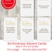 50 Kindness Advent Cards Instant Download, Advent Activities, Mindful ...