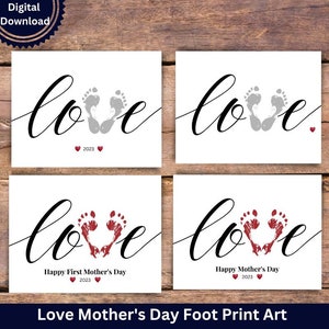 Mother's Day Footprint Printable Template, Mother's Day Activity, Kids ...
