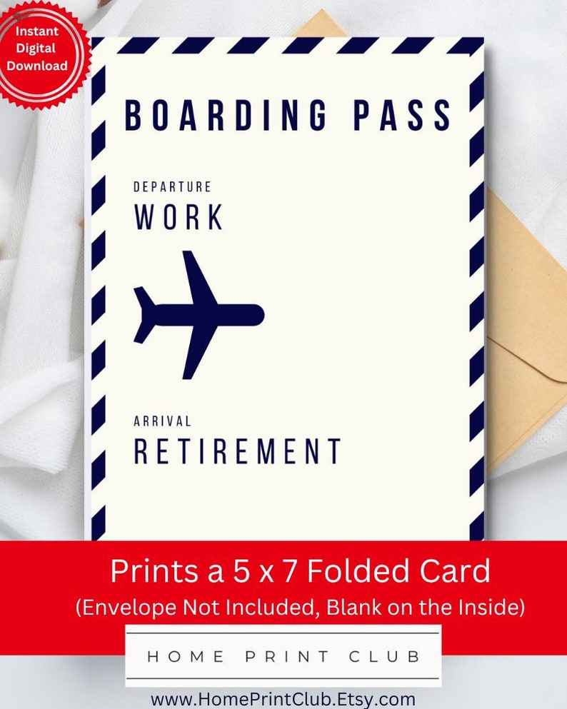 Pilot Retirement Printable Greeting Card, Aviation Retirement Card ...