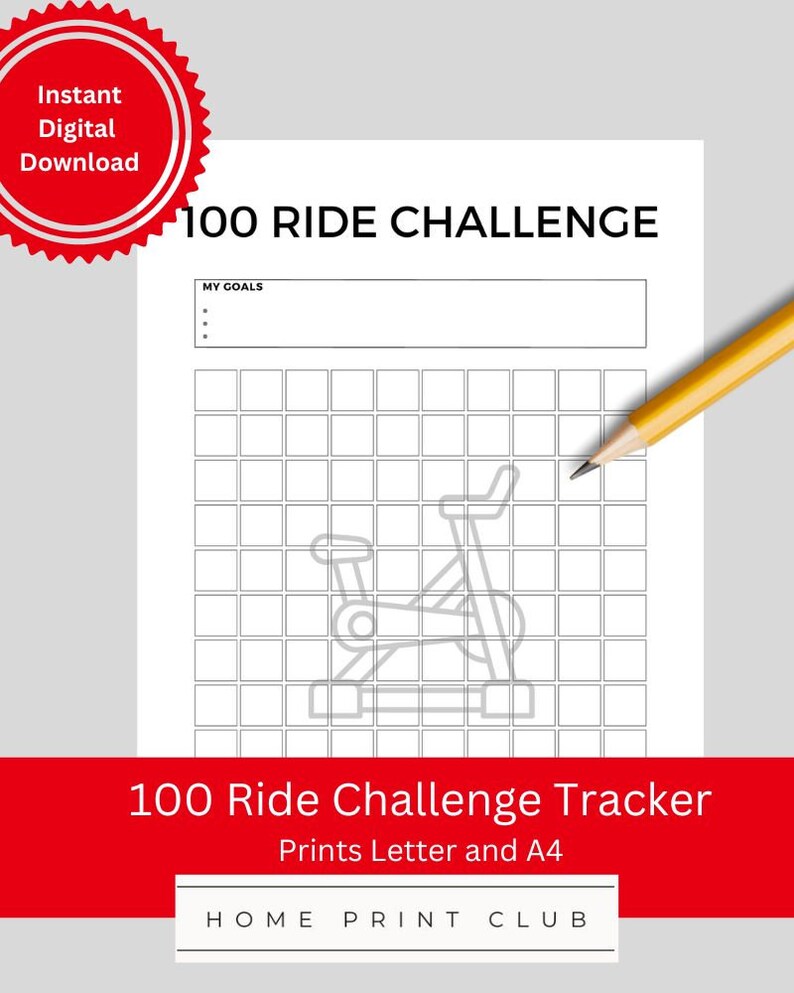 100 Ride Challenge, Spin Challenge, Spinning Tracker, Cycling Tracker ...