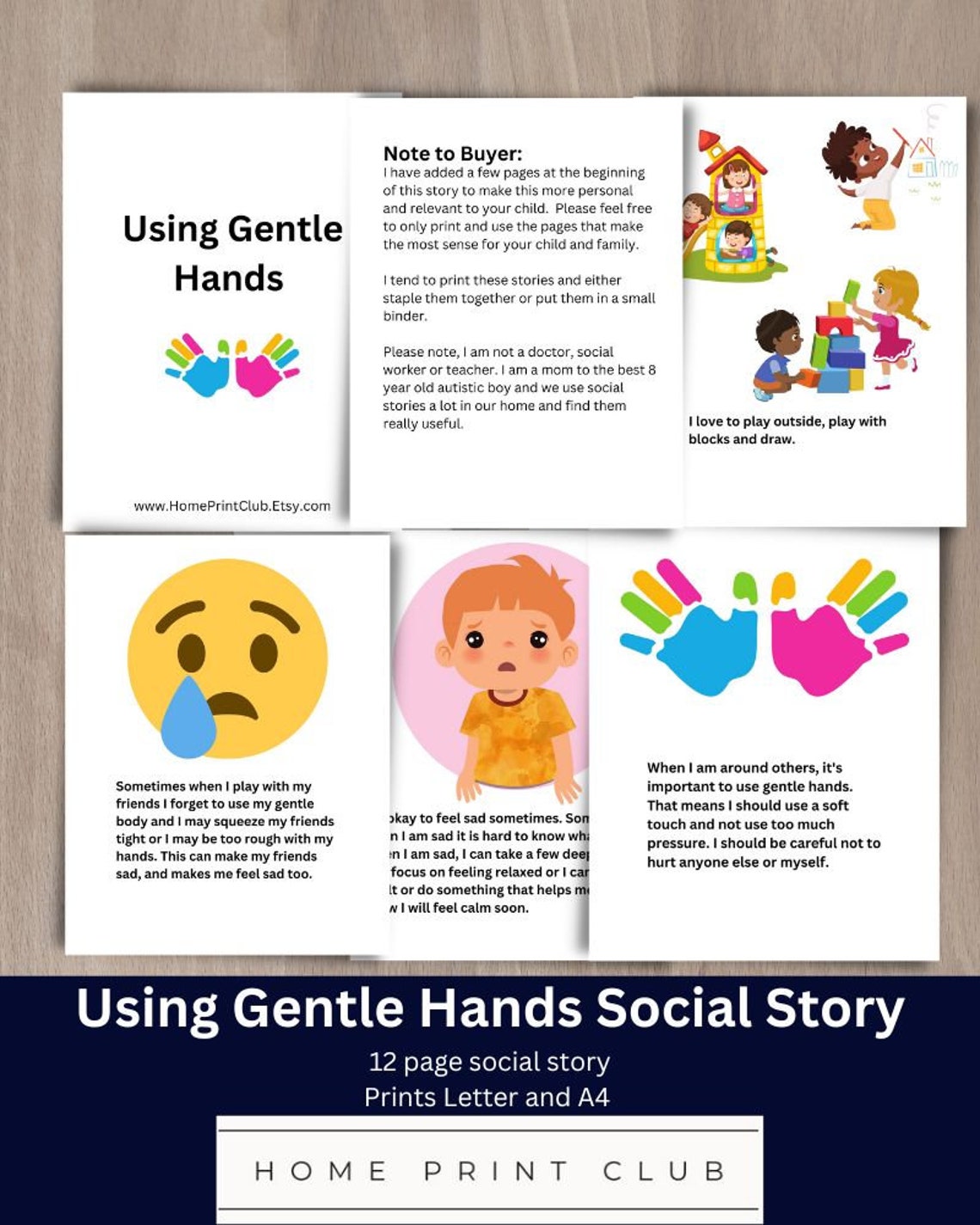 Using Gentle Hands Social Story, Autism Social Story, ADHD Resource ...