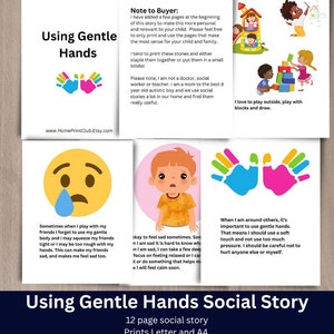 Using Gentle Hands Social Story, Autism Social Story, ADHD Resource ...