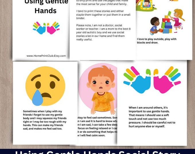 Using Gentle Hands Social Story, Autism Social Story, ADHD Resource ...