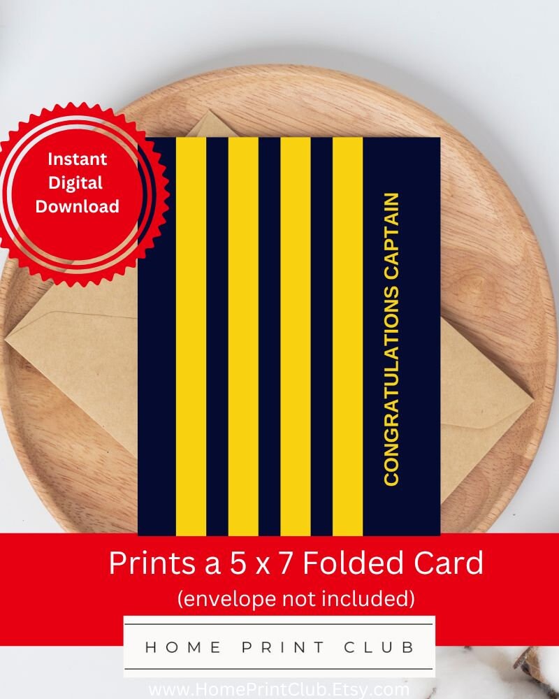 Congratulations Captain Card Download, Aviation Card, Pilot Card ...