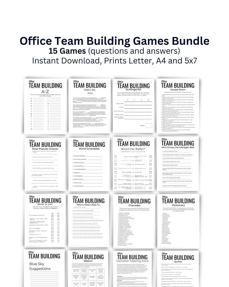 Office Party Team Building Games, Games for Work Team Building, Staff ...