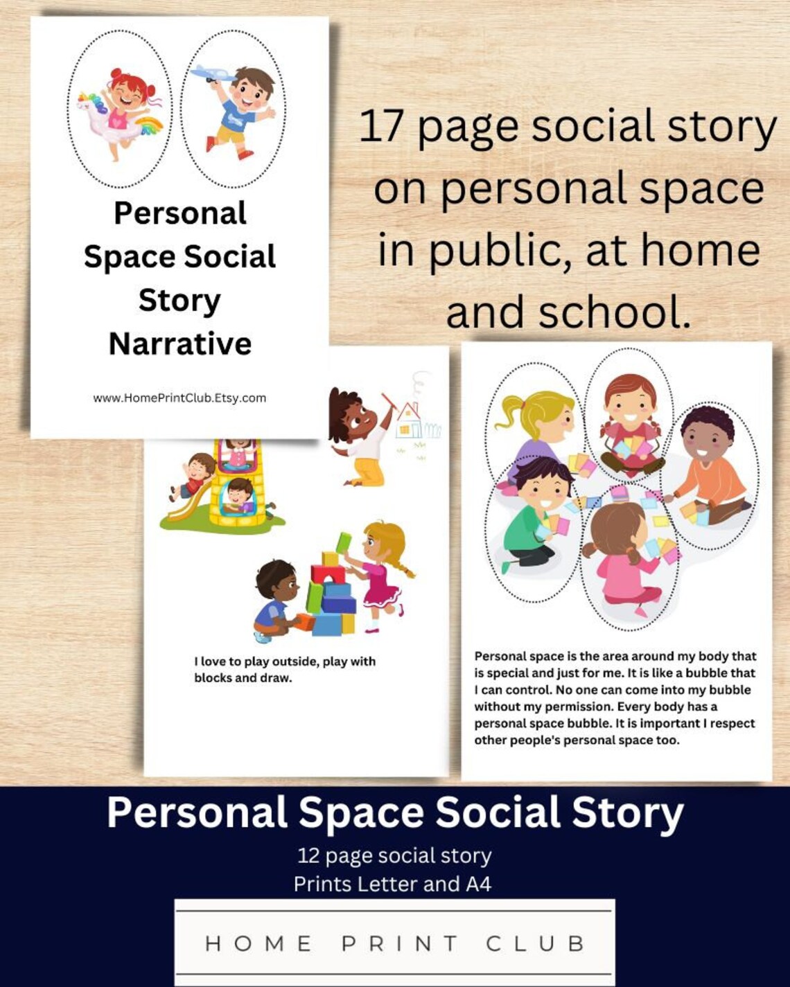 Personal Space Social Story, Autism Social Story, ADHD Resource ...