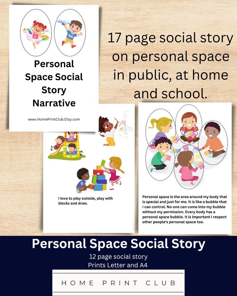 Personal Space Social Story, Autism Social Story, ADHD Resource ...