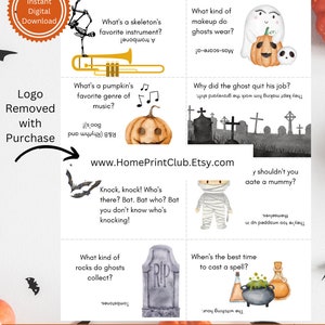 40 Halloween Kids Lunch Box Jokes Printable, Kids Halloween Jokes Class ...