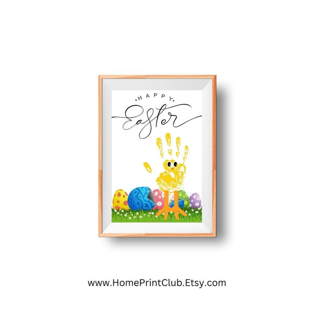 Easter Handprint Art Template, Printable Craft, Easter Activity, Kids ...