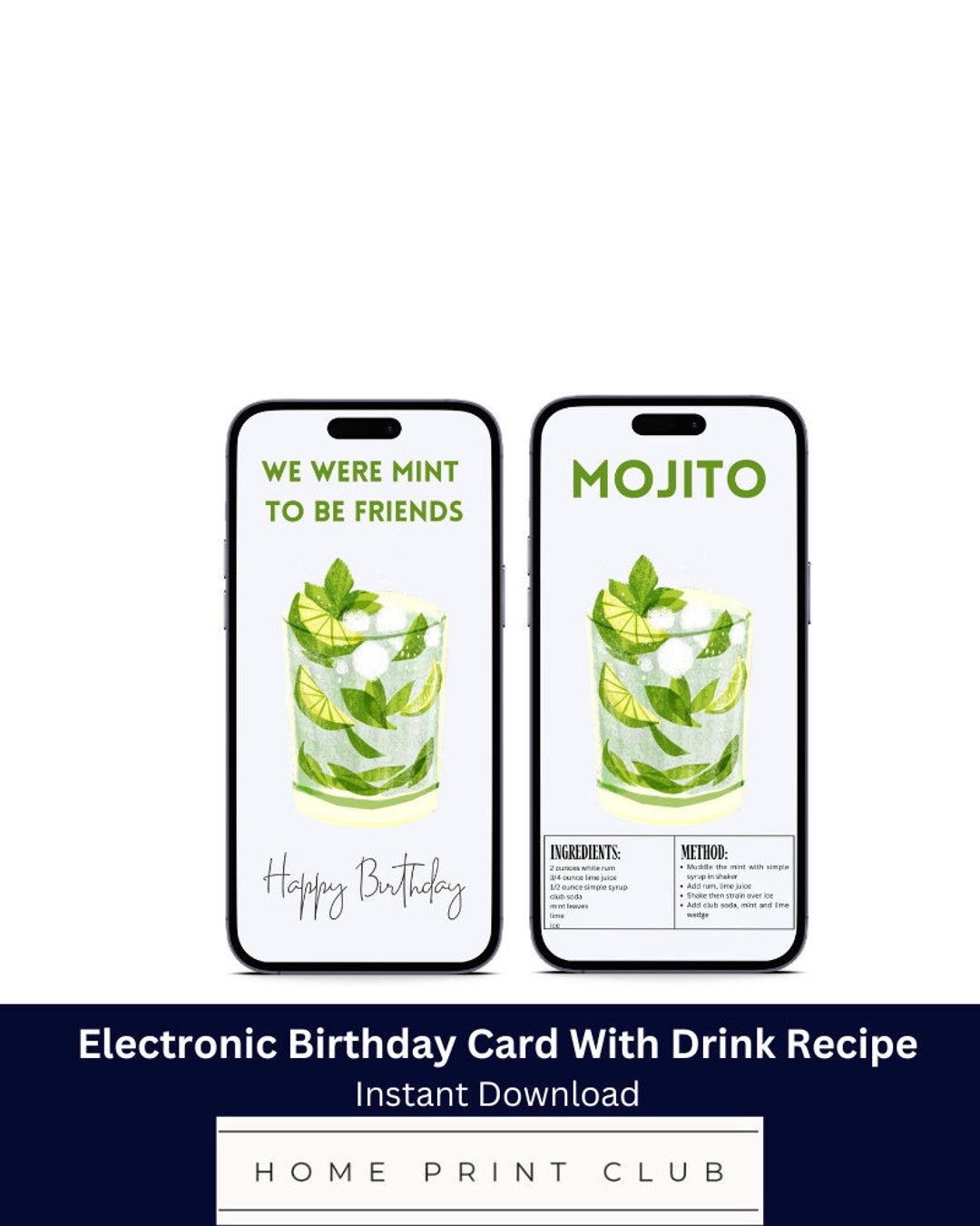 Electronic Birthday Card and Drink Recipe, Digital Ecard Birthday ...